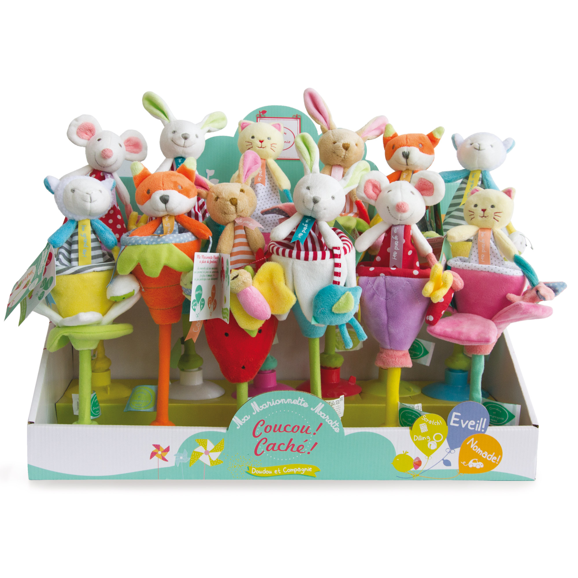 Doudou Marotte Aléatoire de Doudou et Compagnie, Peluches marionnettes ... Doudou Marotte Aléatoire de Doudou et Compagnie, Peluches marionnettes ...