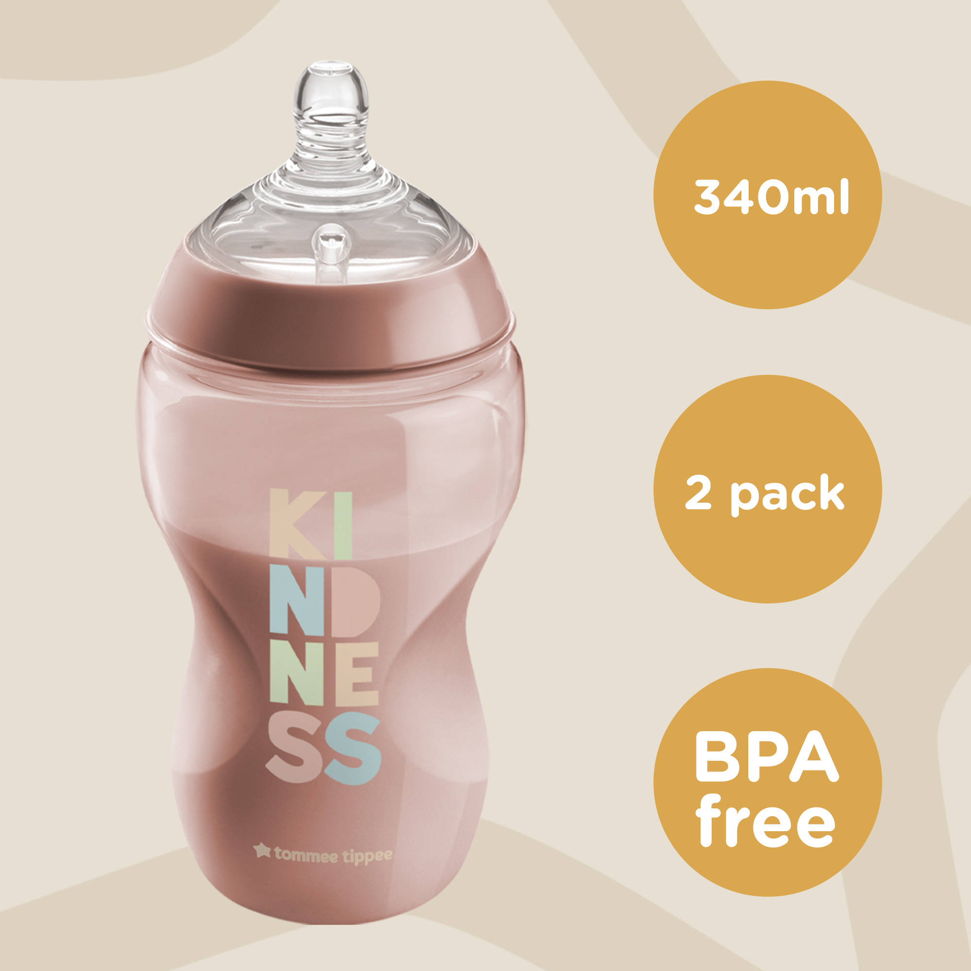 Lot de 6 Biberons Closer to Nature, Tétine Imitant le Sein Maternel Be Kind 260 ml de Tommee ...