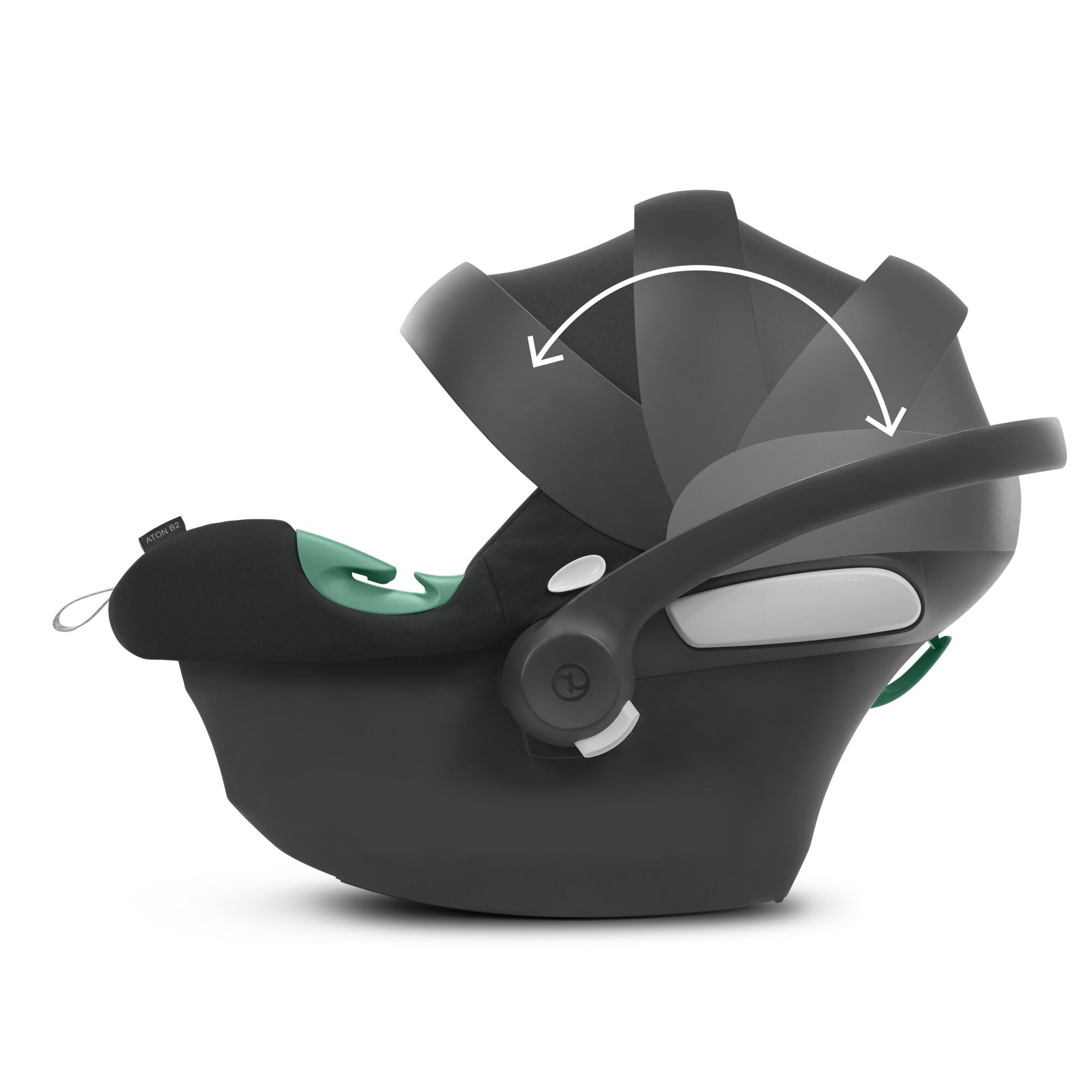 Siège auto Aton B2 i-Size Volcano Black de CYBEX, Siège auto dos à la ...
