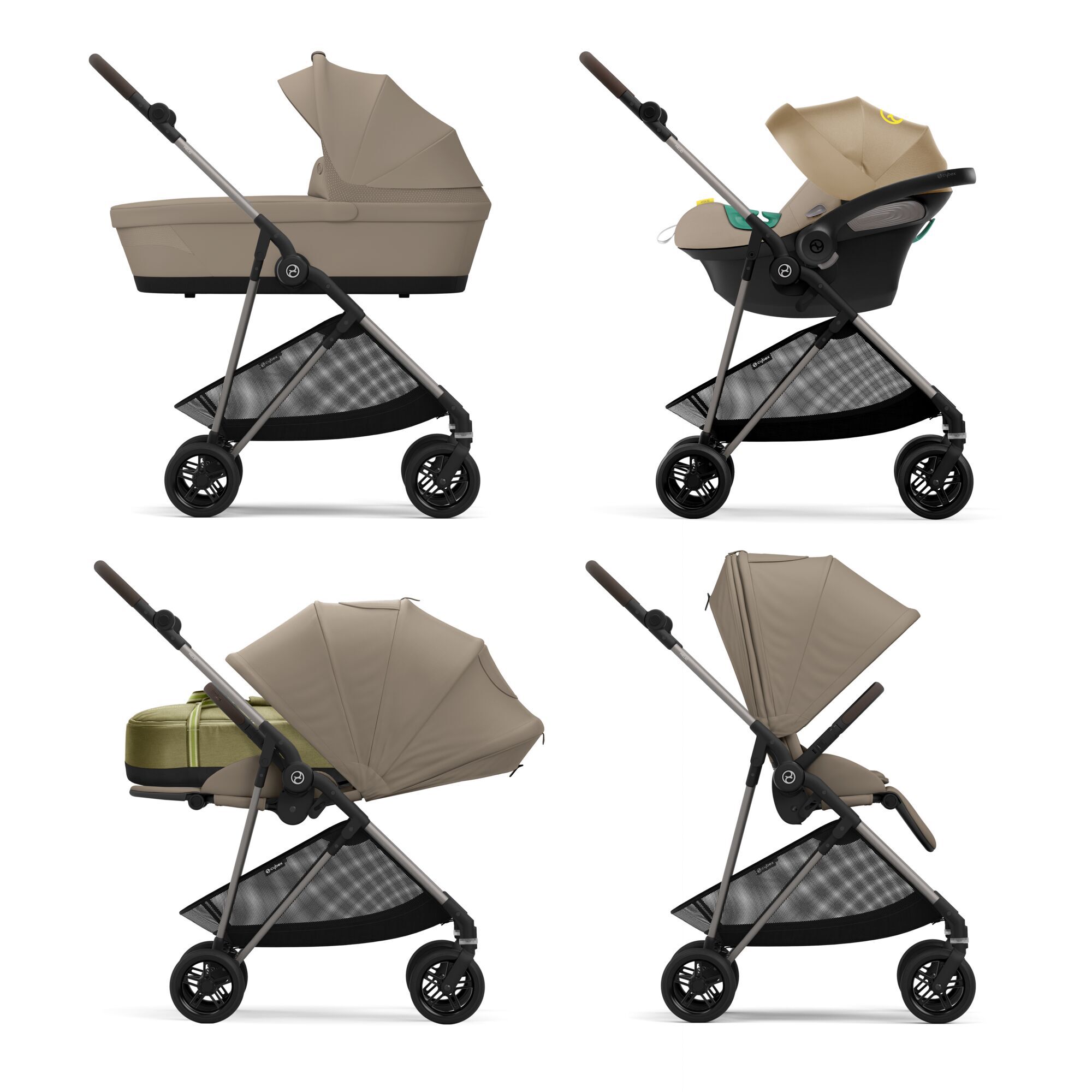 Poussette Melio Seashell Beige de CYBEX, Poussettes citadines : Aubert